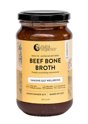 Nutra Organics Beef Bone Broth Concentrate Turmeric Ginger 250g ...
